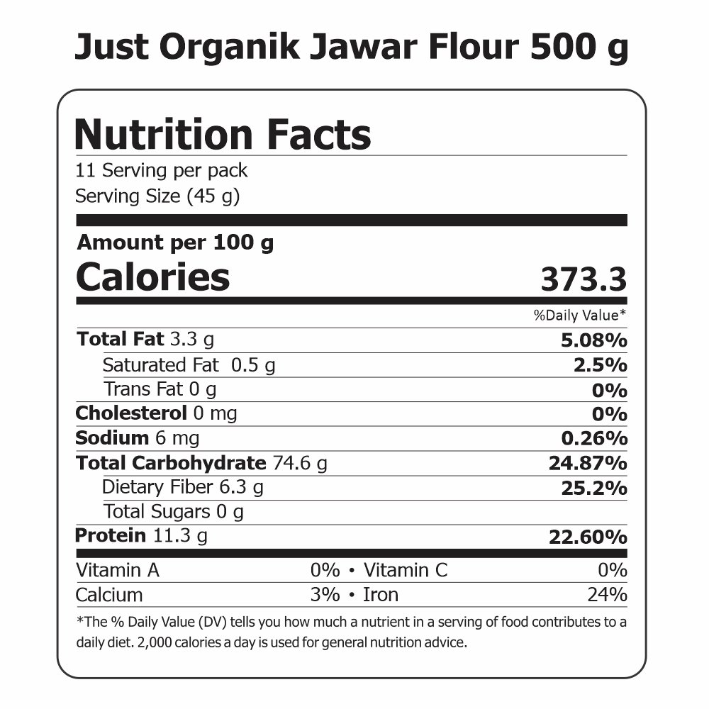 Sorghum Flour (Jowar Aata) - Just Organik