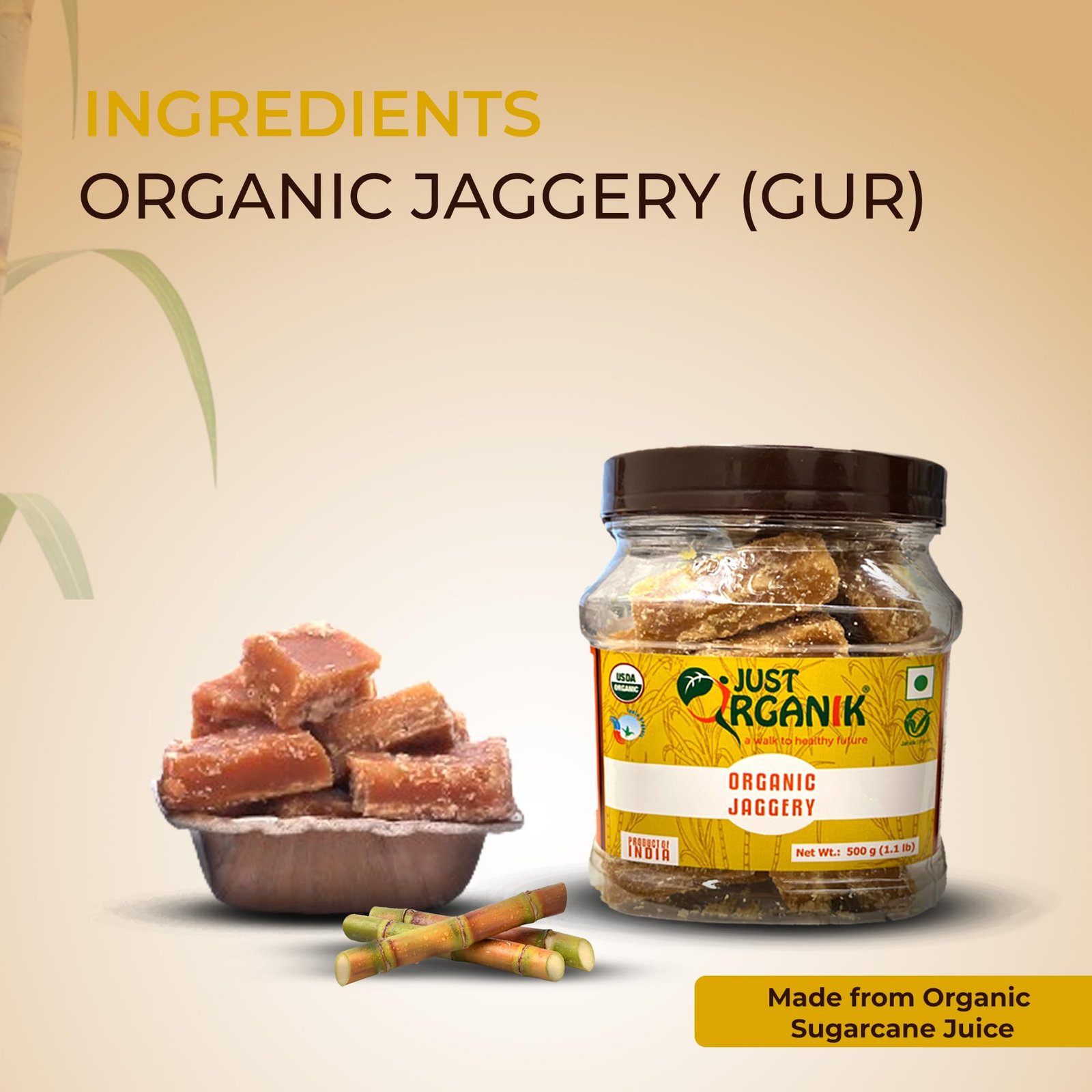 Which Sugar Is Healthiest? Jaggery, Khand, Brown or White? - Just Organik